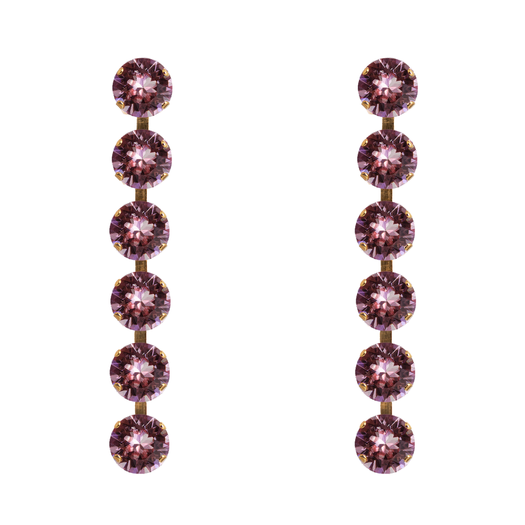 Gari auskari ar kristāliem – NELA GEMS