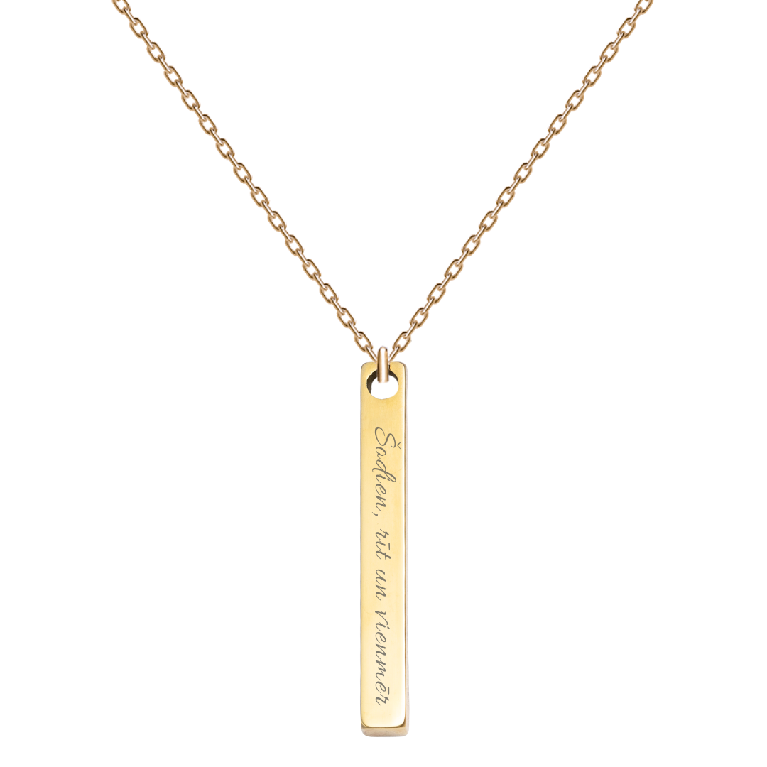 Kaklarota ar personalizētu taisnstūra formas kulonu – NELA GEMS